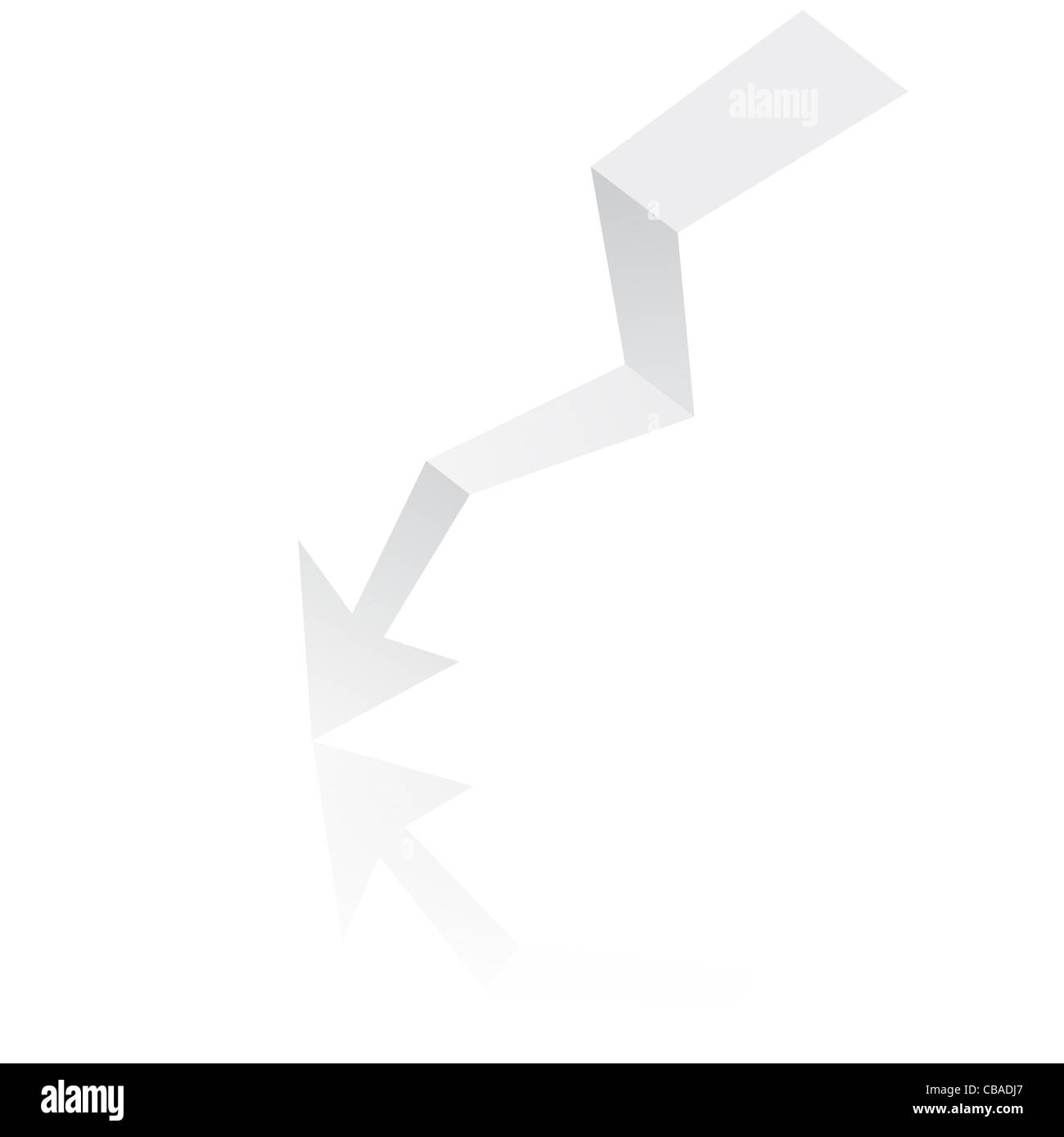 Origami arrow paper, vector illustration Stock Photo - Alamy