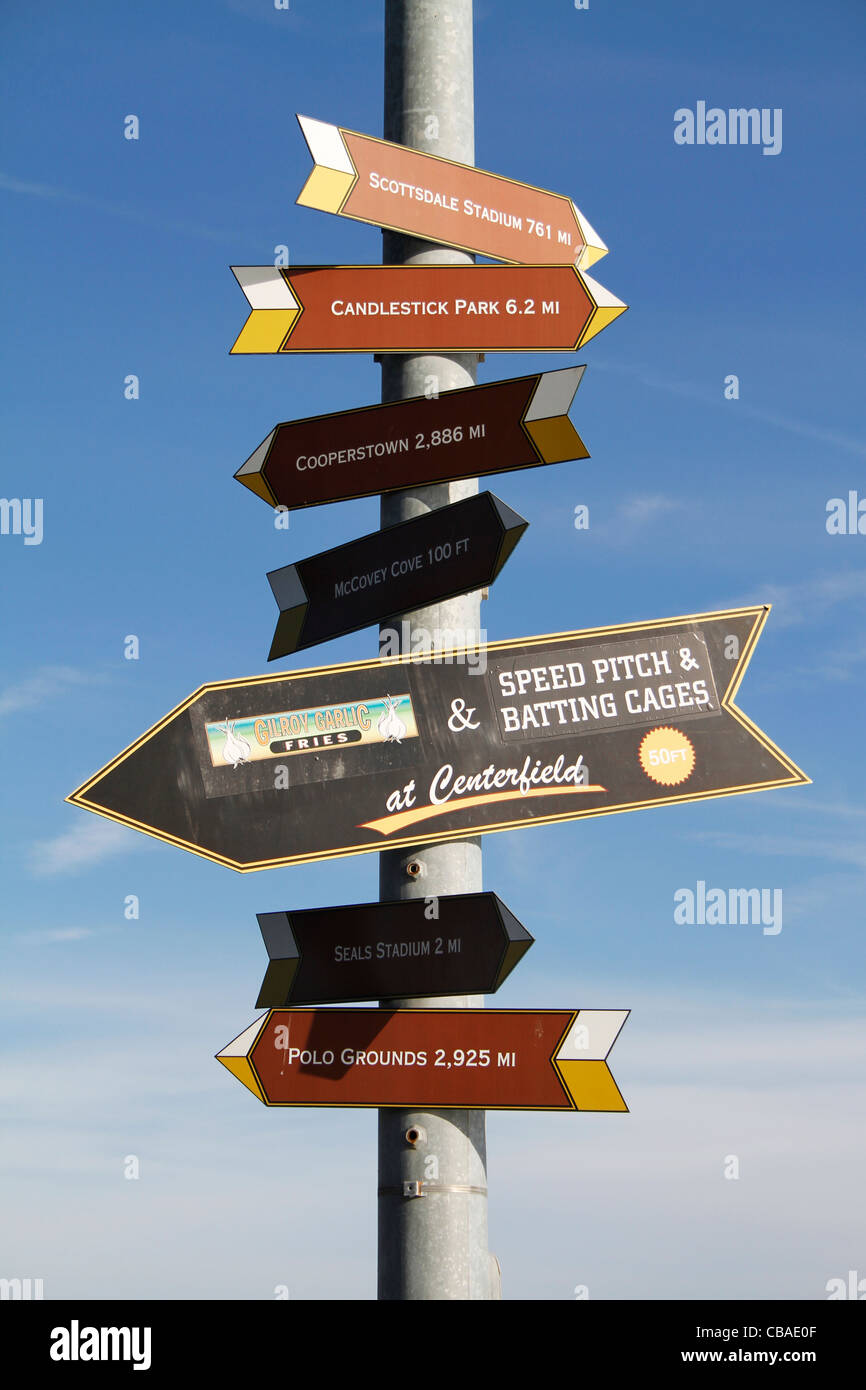 Directional Signs in San Francisco indicating distance and pointing to ...