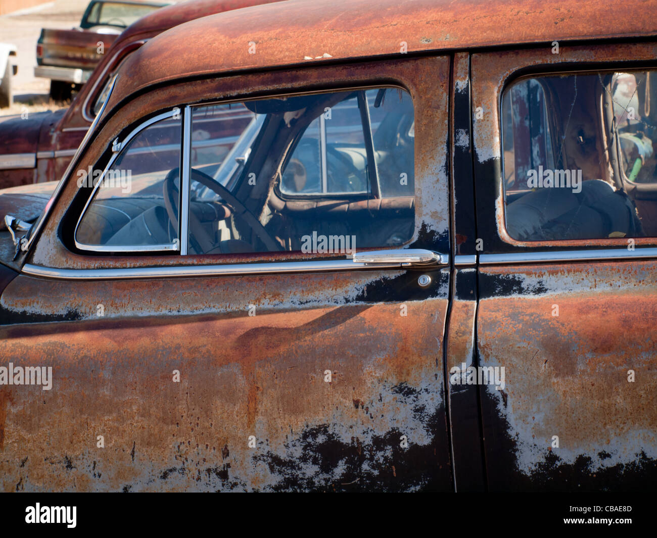 Old cars at the garage in Ramah, Colorado Stock Photo - Alamy