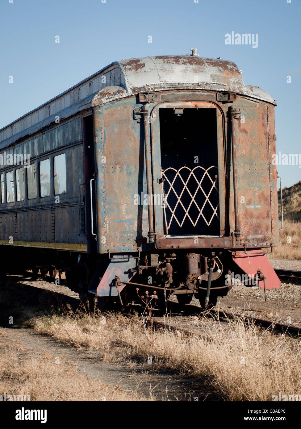 Old train on display at the Heritage Center in Limon, Colorado Stock ...