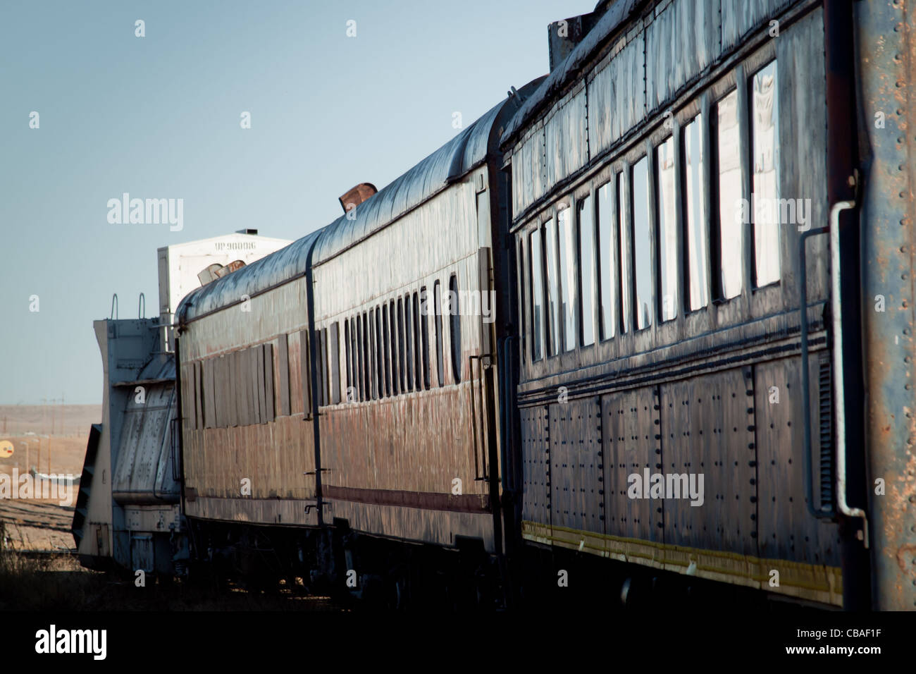 Old train on display at the Heritage Center in Limon, Colorado Stock ...