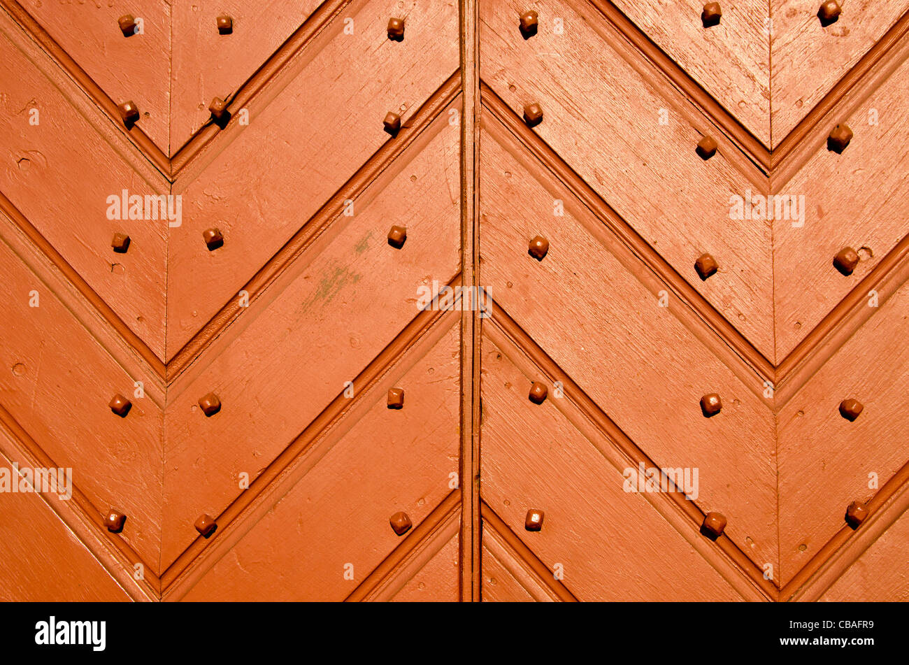 Antique wooden doors closeup and details. Architectural textures and ...