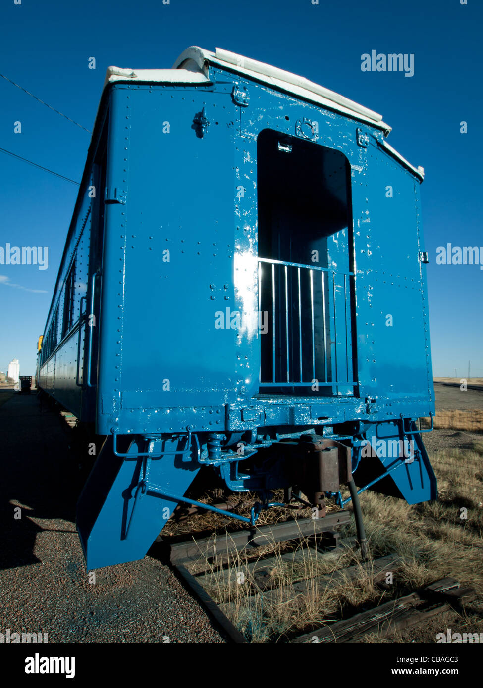 Old train on display at the Heritage Center in Limon, Colorado Stock ...