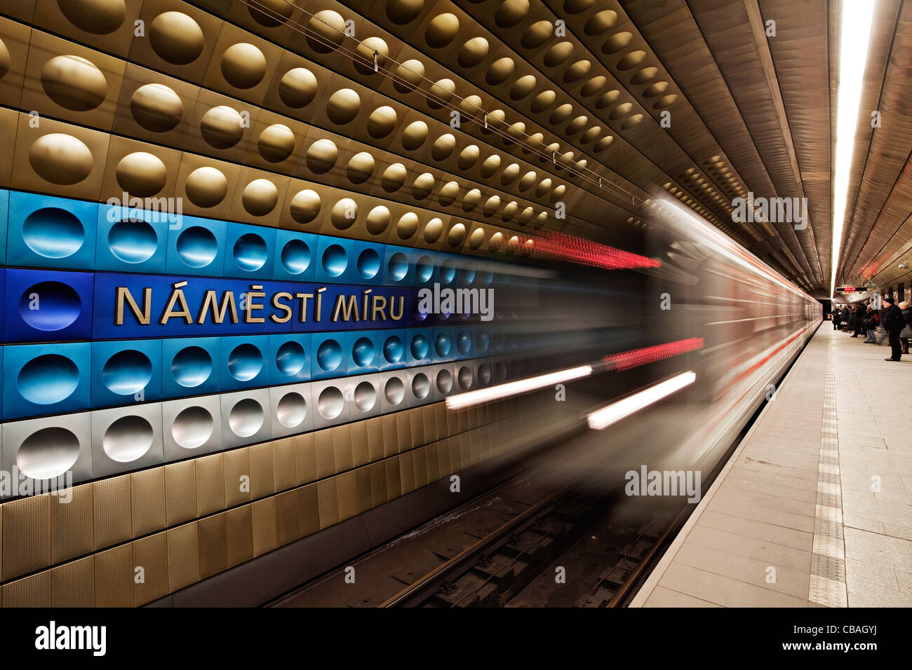 Prague metro subway underground public transportation aoer hi-res stock ...