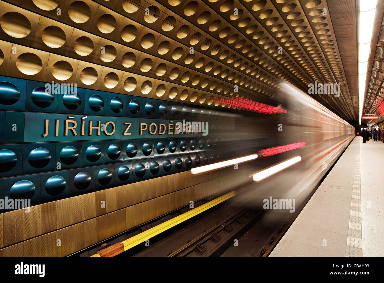 The Prague Metro, subway, underground public transportation network in ...