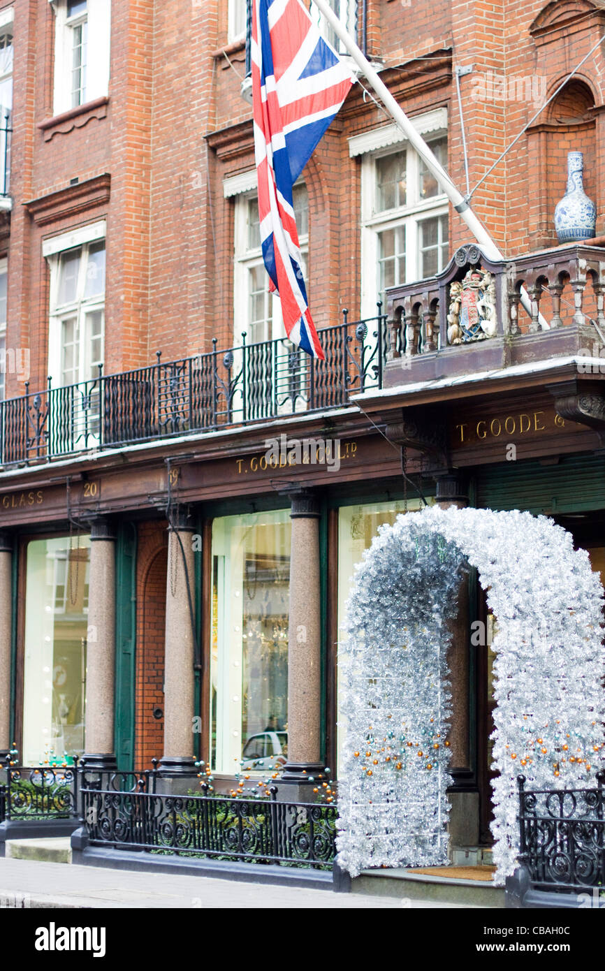 Christmas in London with the Union Jack Flag Stock Photo - Alamy