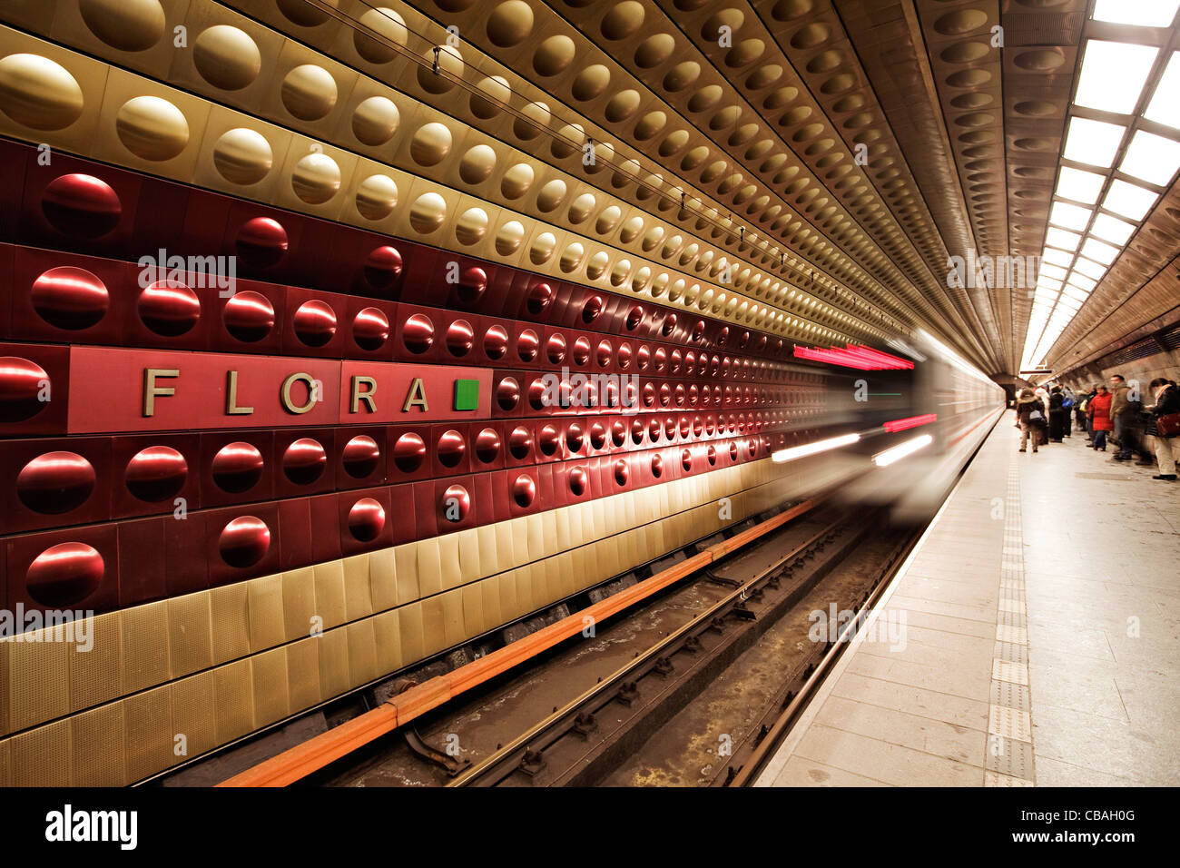 The Prague Metro, subway, underground public transportation network in ...