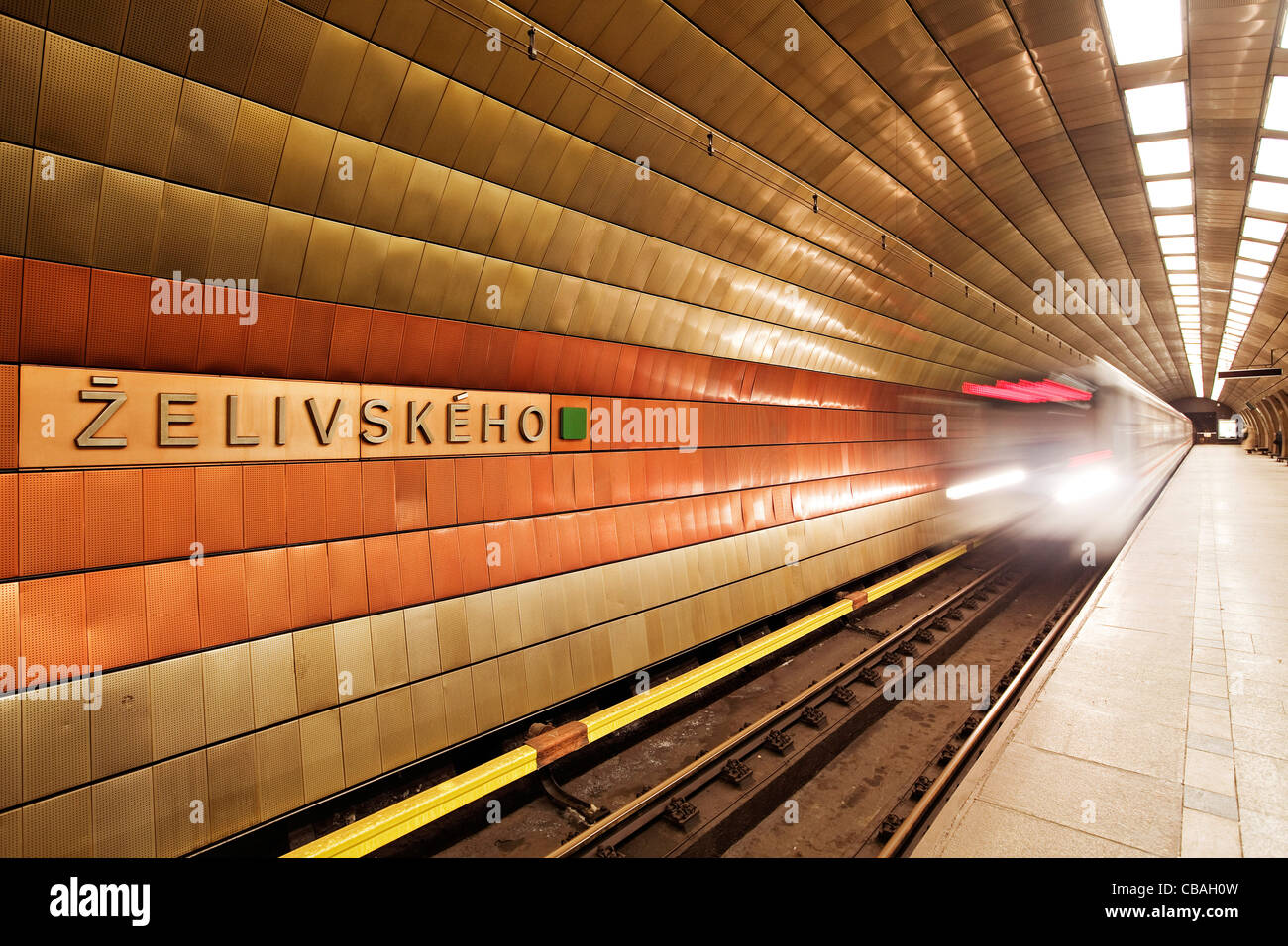 The Prague Metro, subway, underground public transportation network in ...