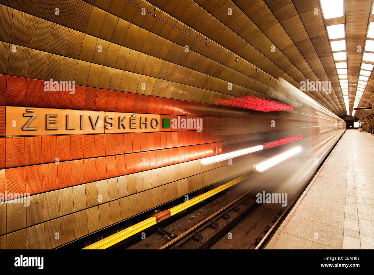 The Prague Metro, subway, underground public transportation network in ...