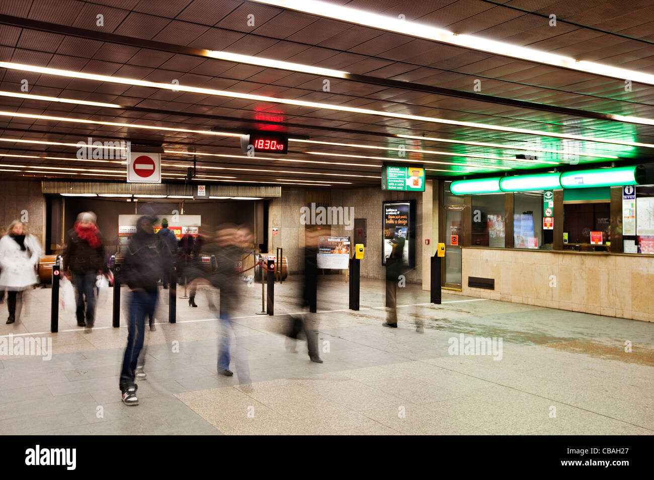 Prague metro subway underground public transportation aoer hi-res stock ...