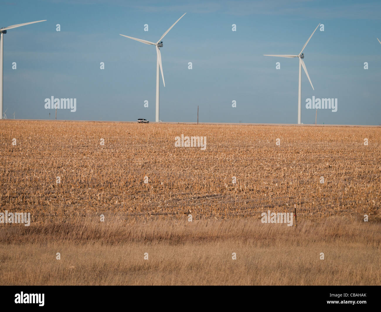 Wind turbines farm at sunset in Limon, Colorado Stock Photo - Alamy