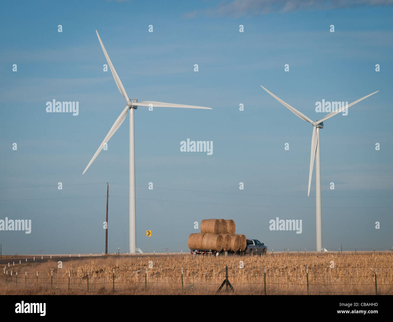 Wind turbines farm at sunset in Limon, Colorado Stock Photo - Alamy