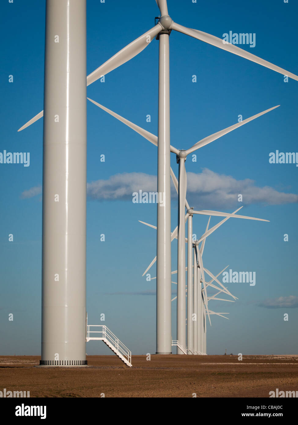 Wind turbines farm at sunset in Limon, Colorado Stock Photo - Alamy