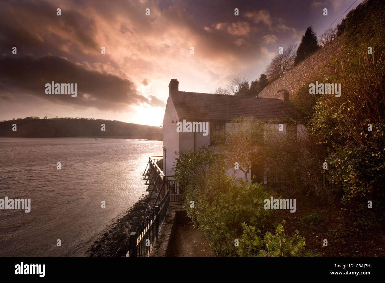 Dylan Thomas Boathouse Laugharne Wales Stock Photo - Alamy