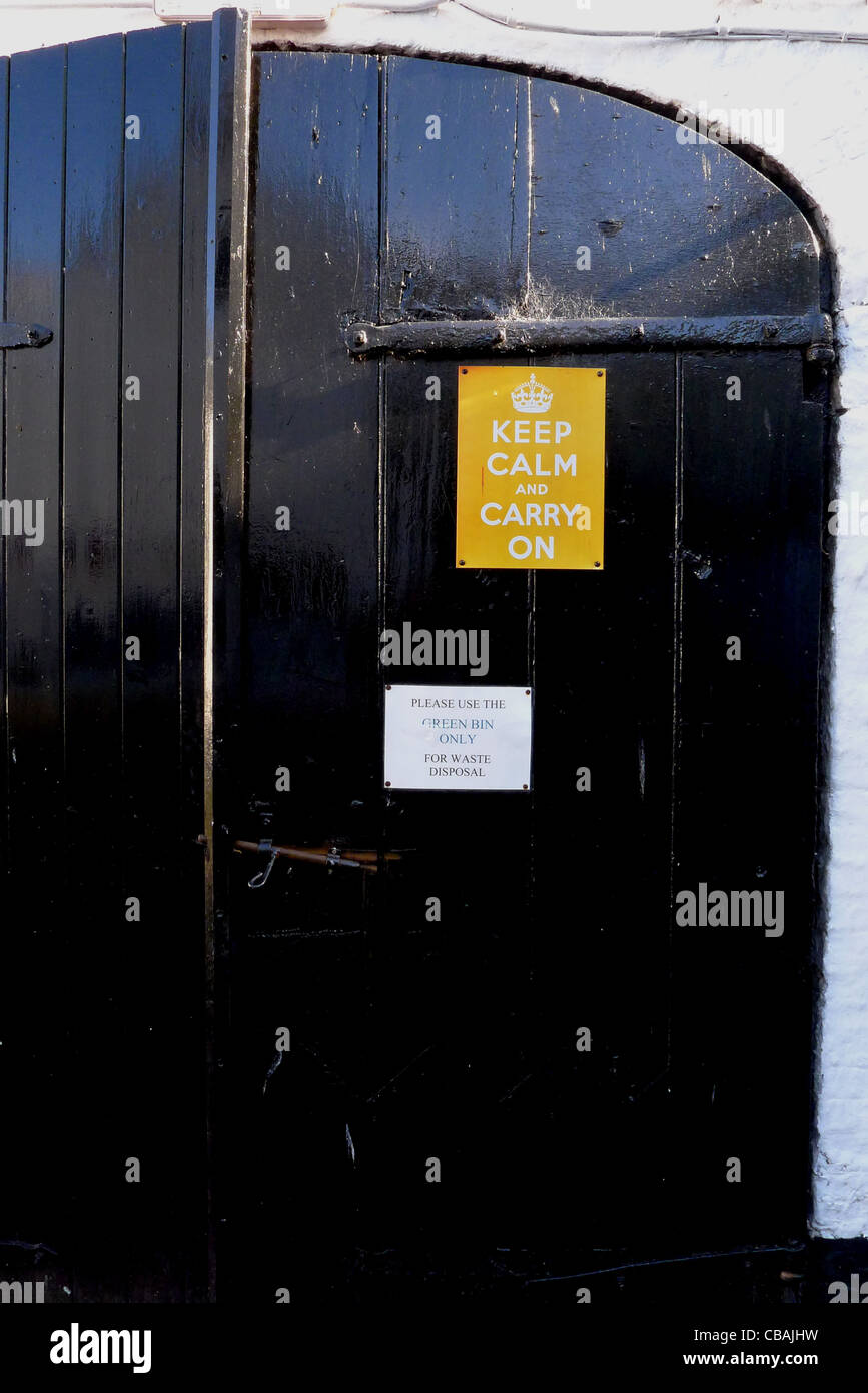 The familiar British morale boosting World War two slogan "Keep Calm ...