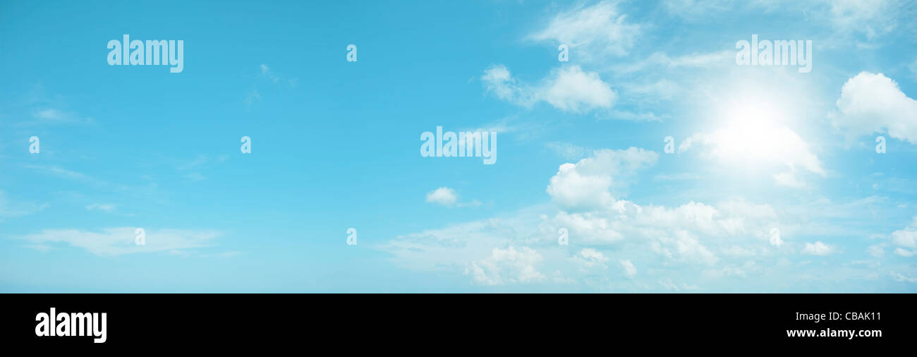 Beautiful noon sky. Panoramic composition in high resolution Stock ...