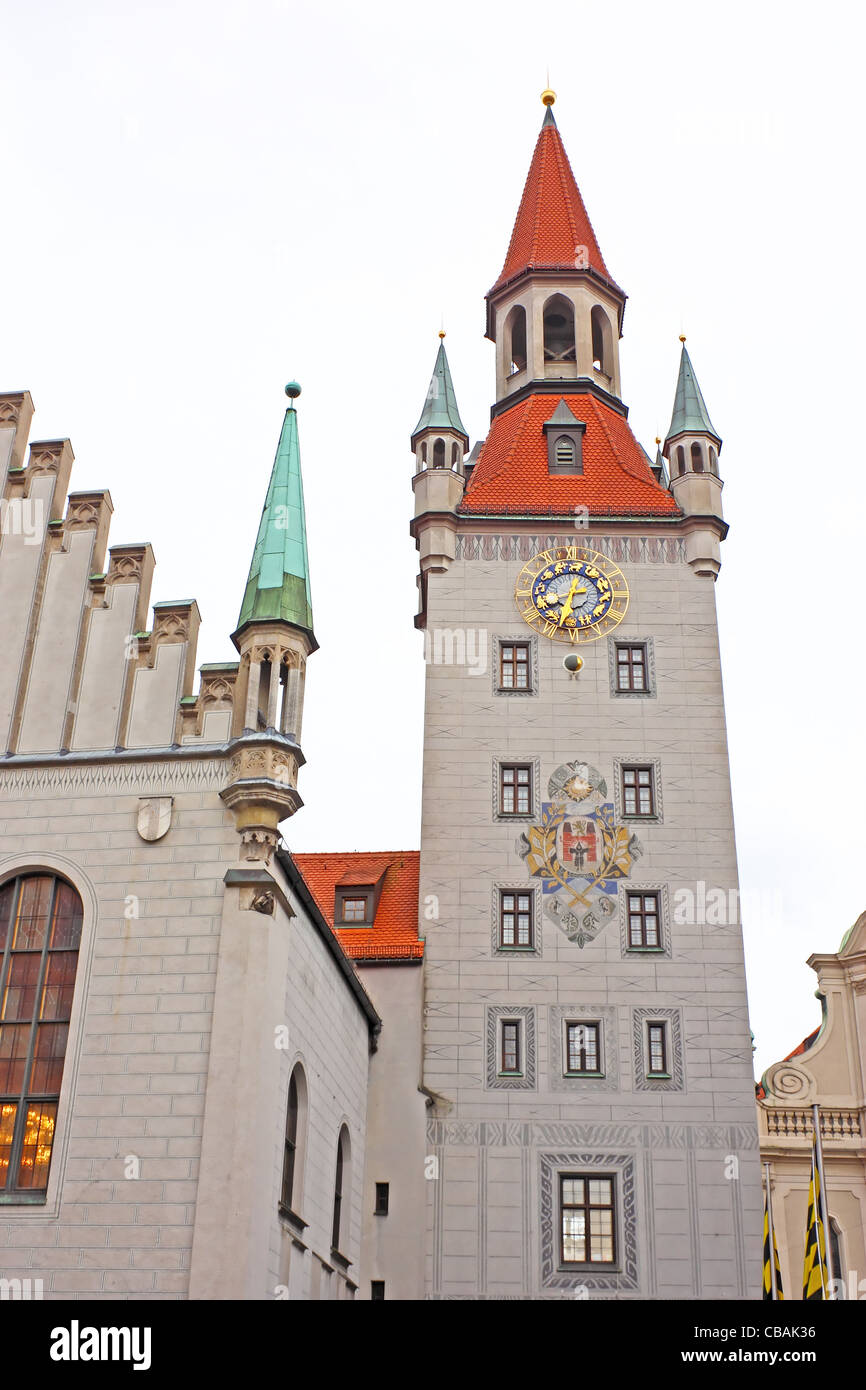 Rathaus clock tower marienplatz munich hi-res stock photography and ...