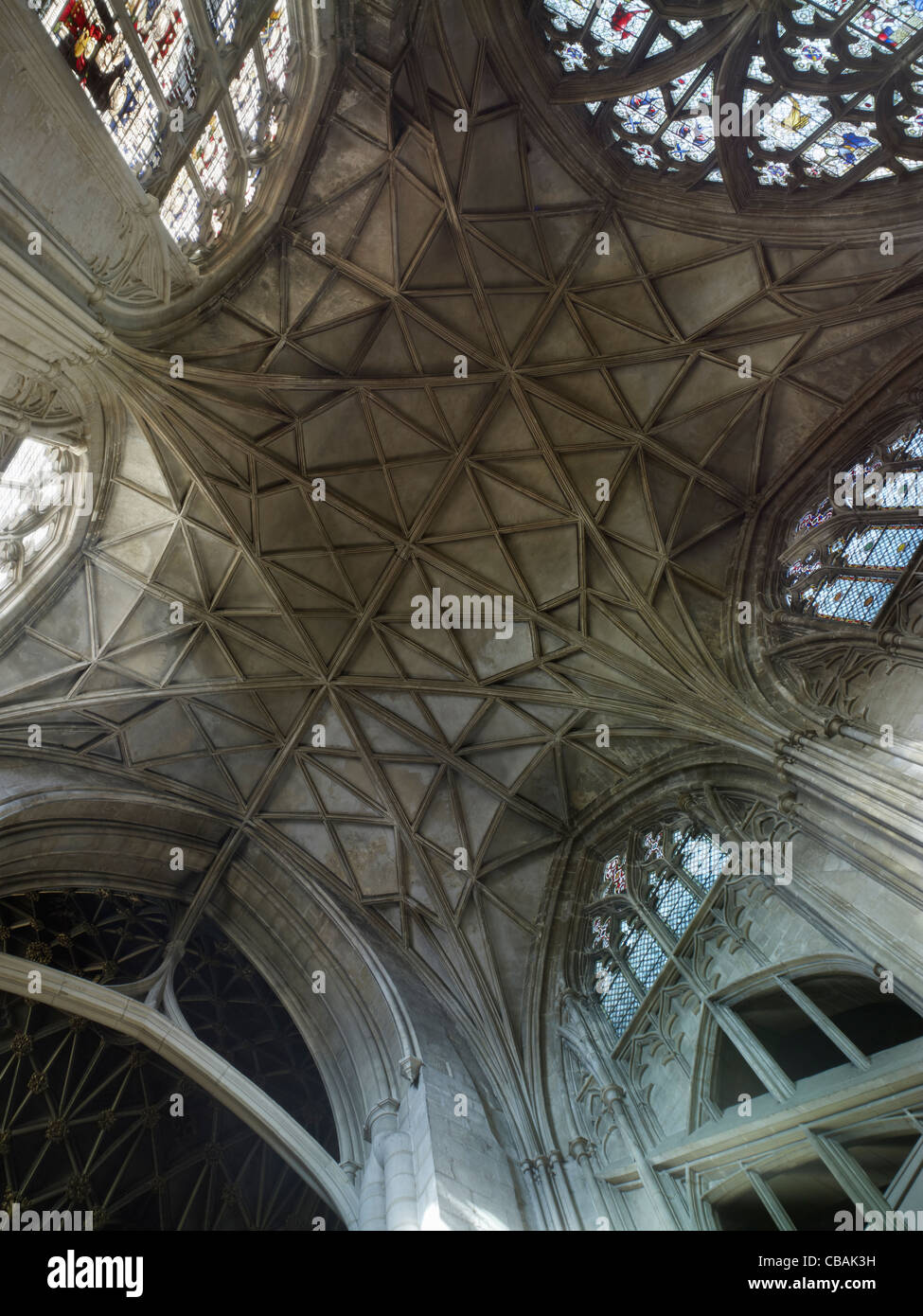 Gloucester Cathedral early lierne vaulting Stock Photo - Alamy