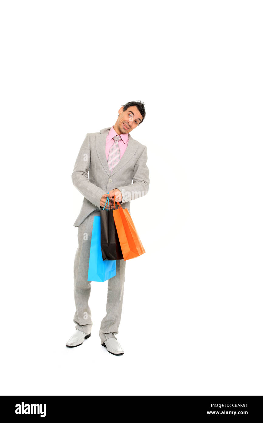 Man happy buying internet Cut Out Stock Images & Pictures - Alamy