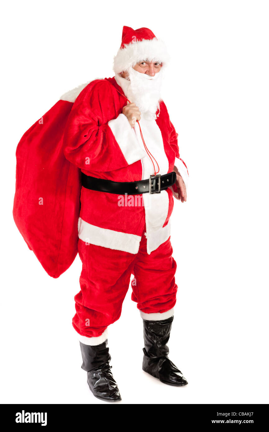 Santa Claus, photo on the white background Stock Photo - Alamy