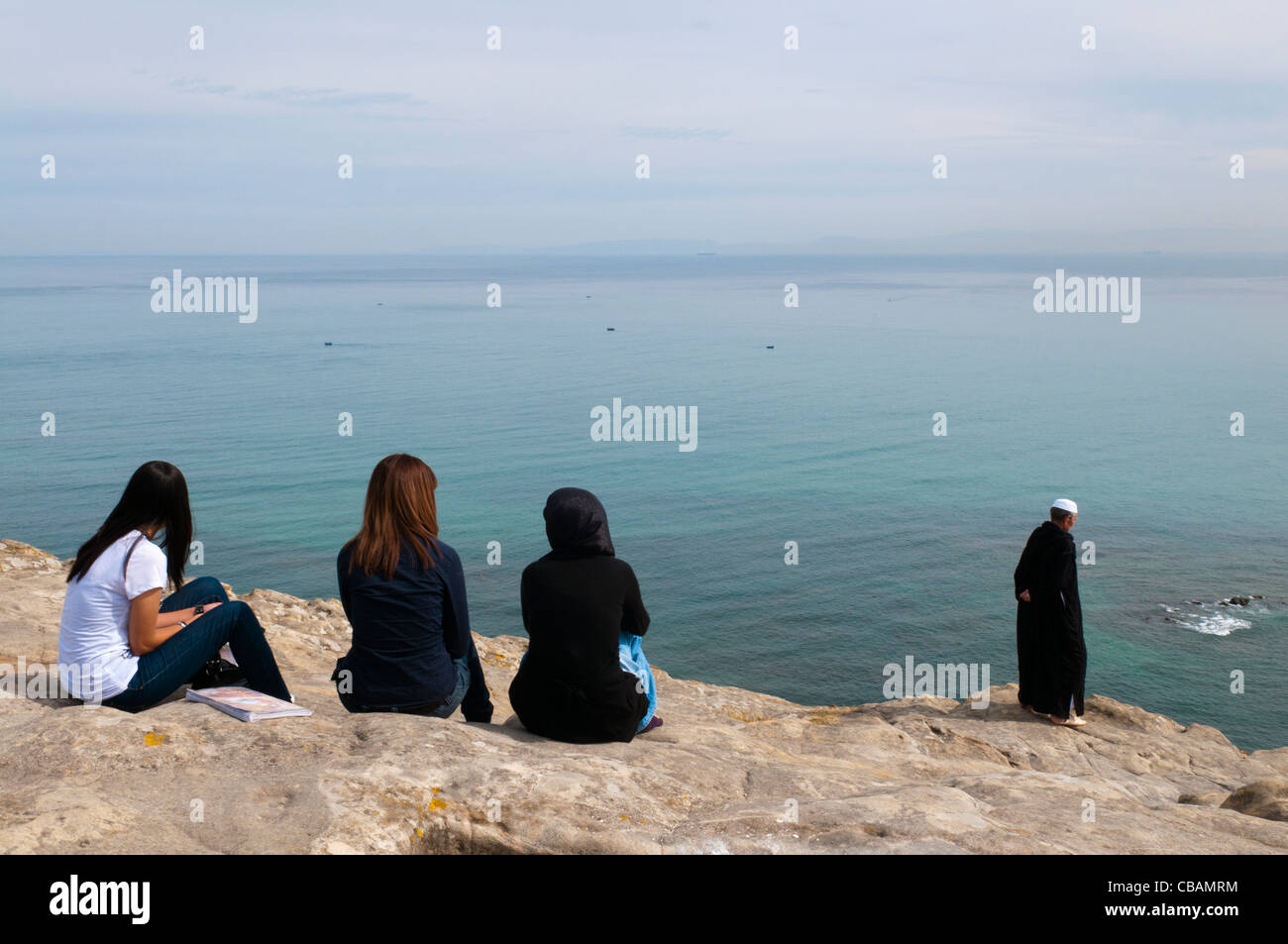 Cliff in the district of Marshan, Tangier, Morocco, North Africa Stock ...
