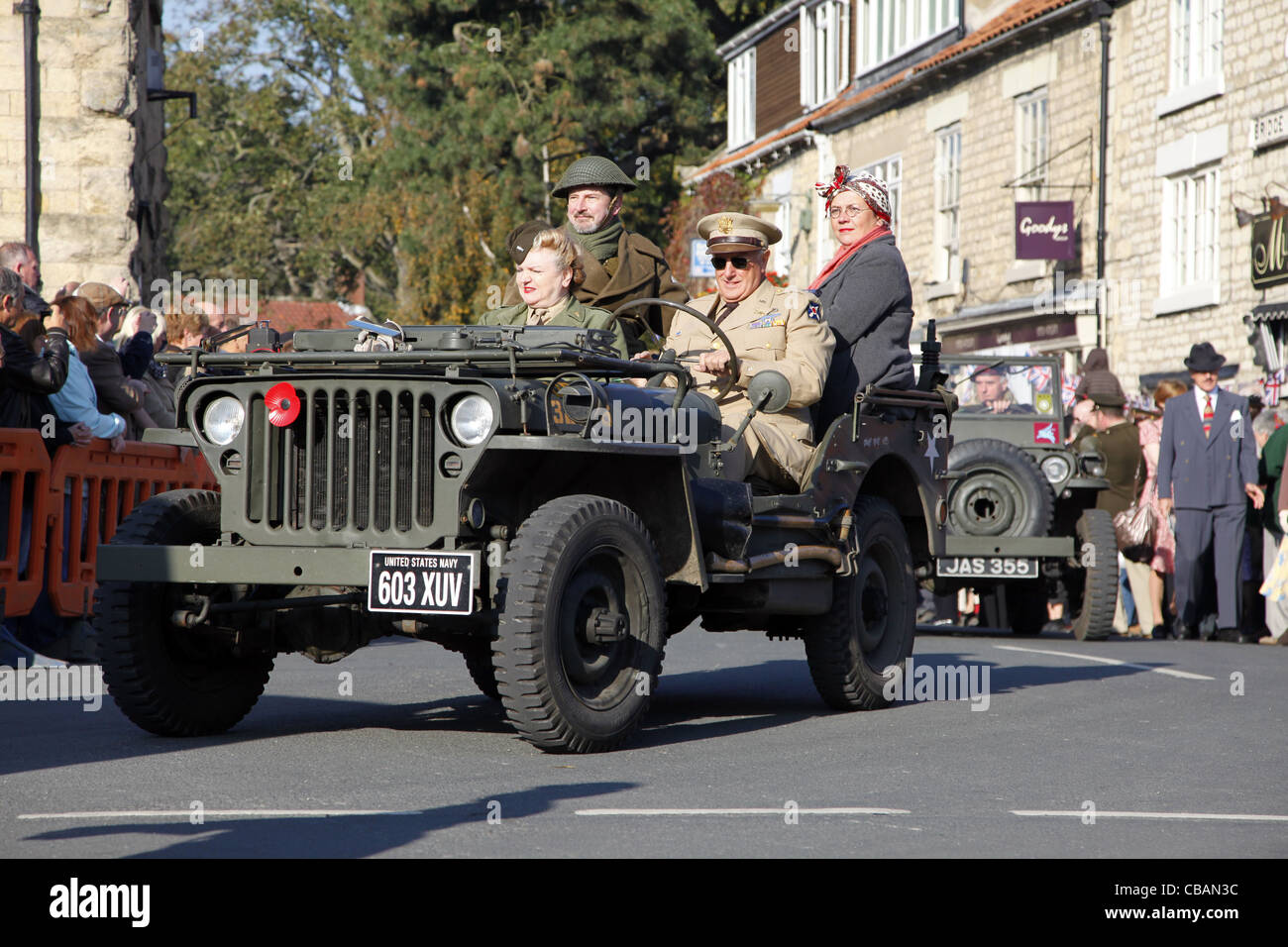 US NAVY JEEP PICKERING NORTH YORKSHIRE 15 October 2011 Stock Photo - Alamy