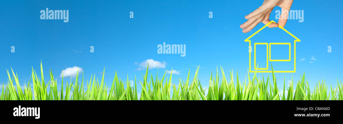 Real estate concept. Panoramic composition in high resolution Stock ...