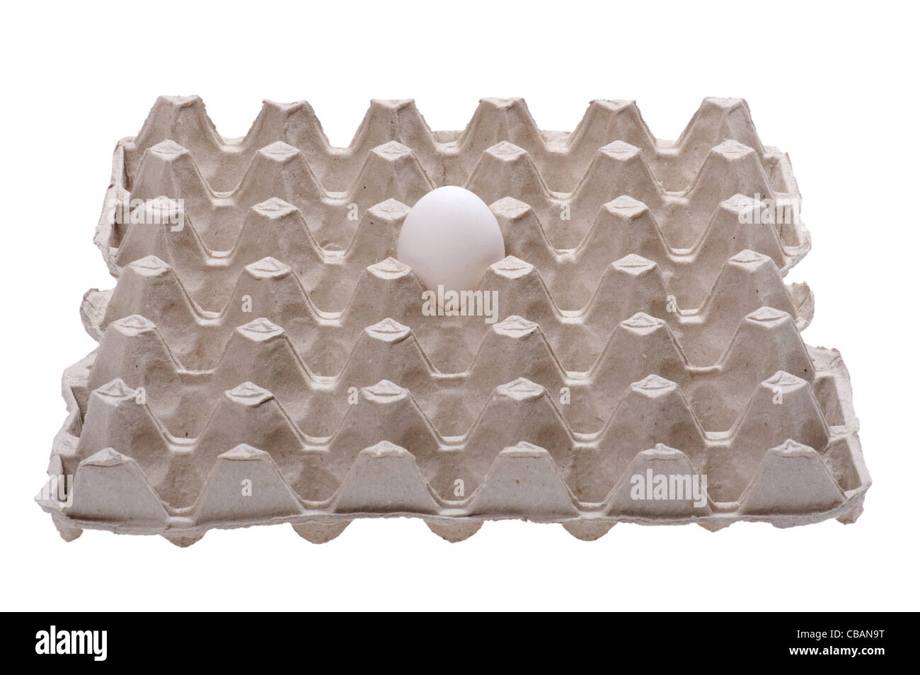 object on white - isolated egg on box Stock Photo - Alamy