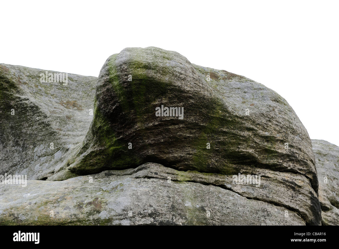 sandstone rock baslow edge derbyshire england uk Stock Photo - Alamy