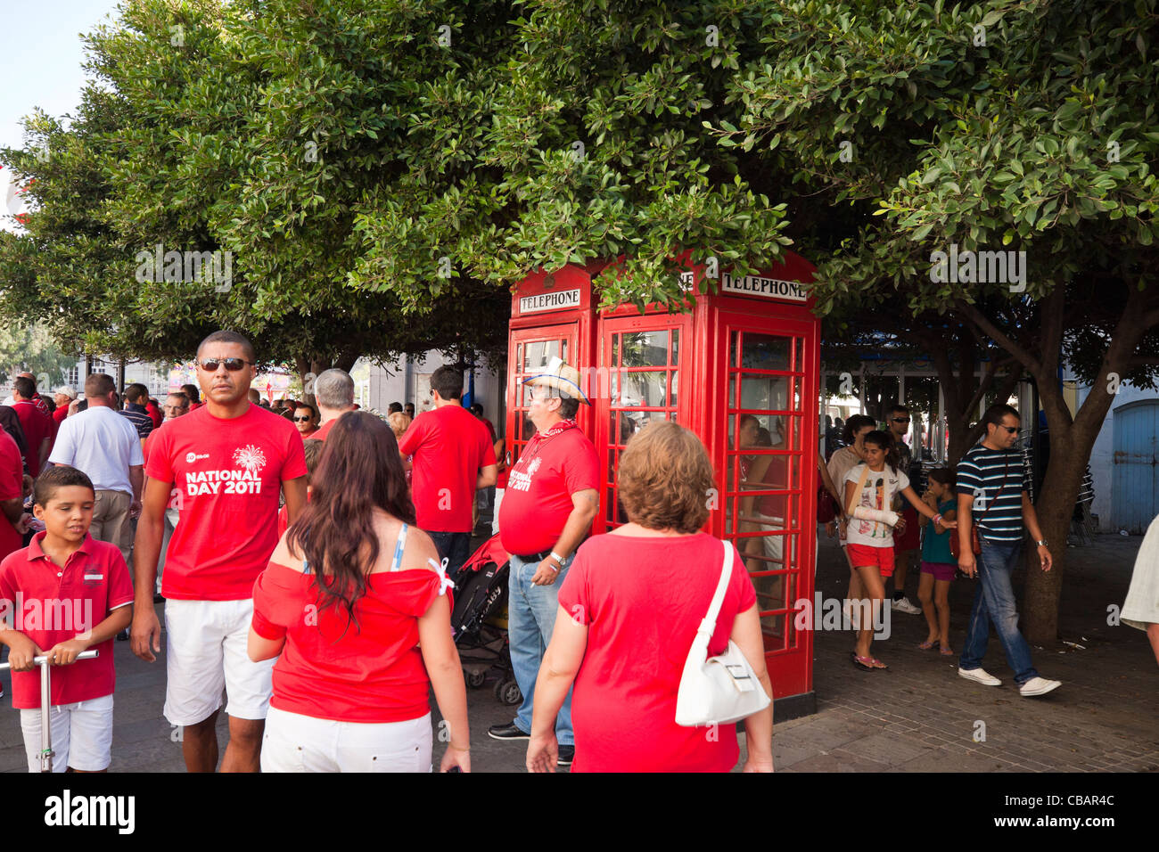 Gibraltar city center during Gibraltar National Day, 10 September 2011 ...