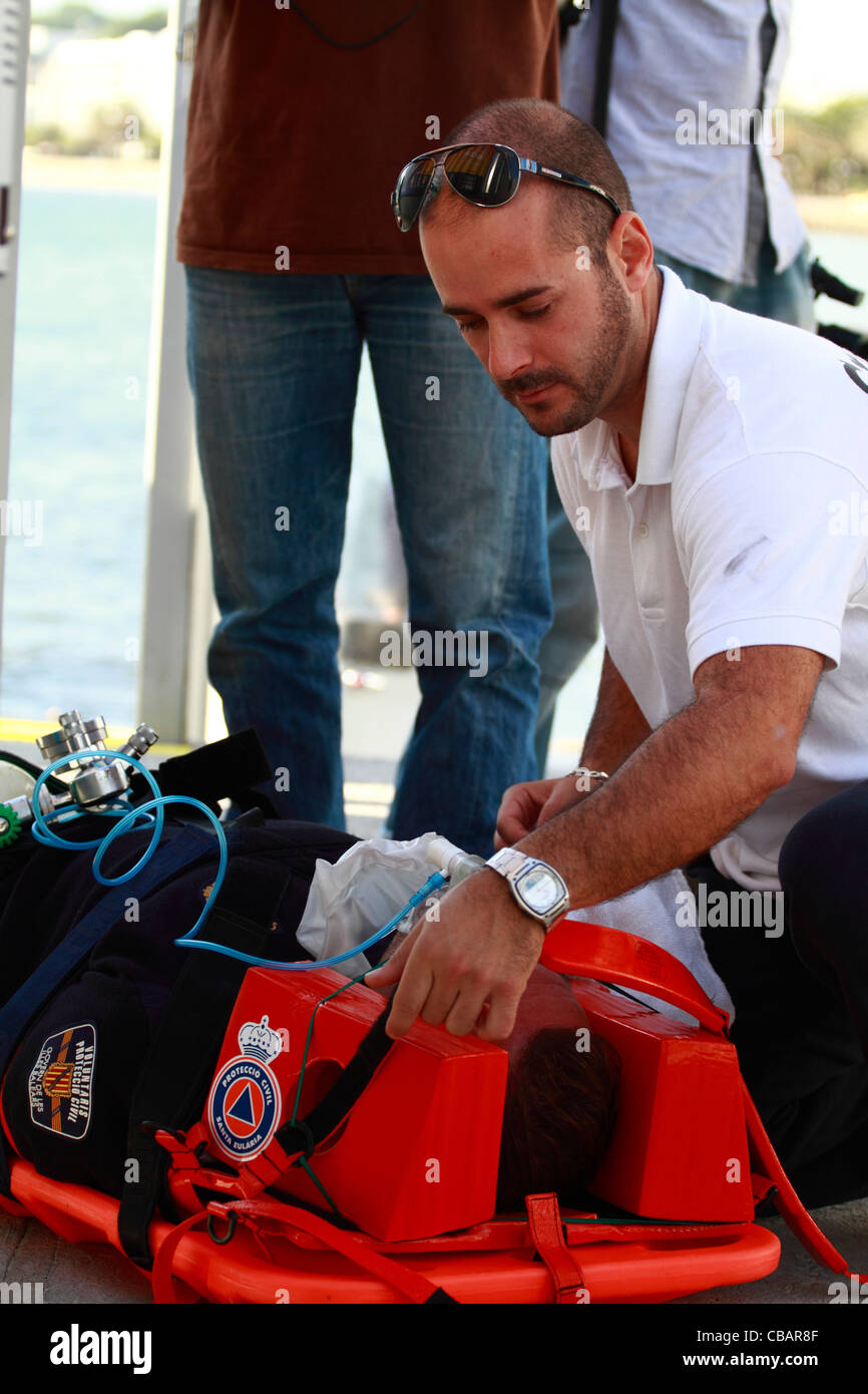 Ambulance hospital injured person hi-res stock photography and images ...