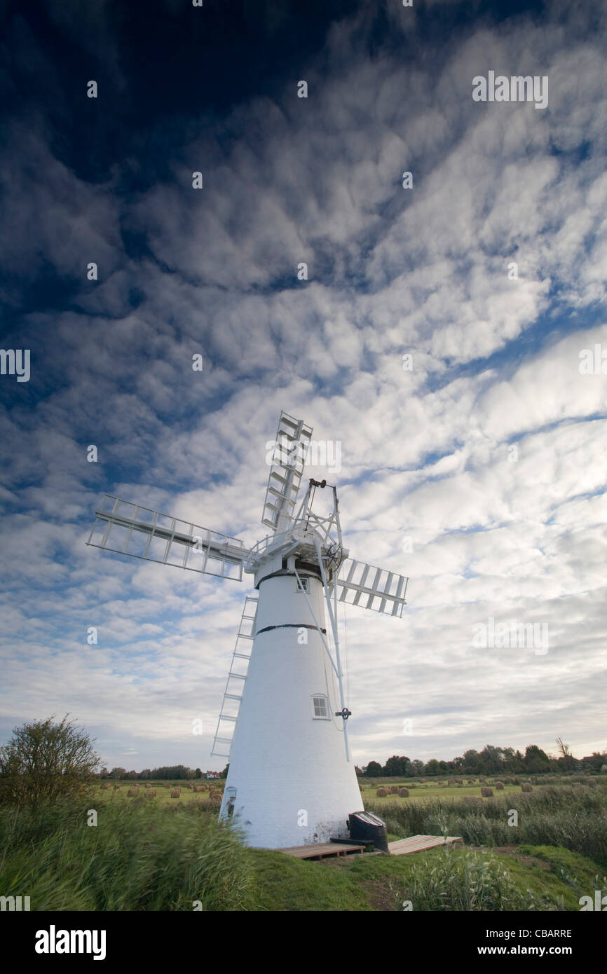 Thurne Mill, River Thurne, Norfolk Broads, England, UK Stock Photo - Alamy