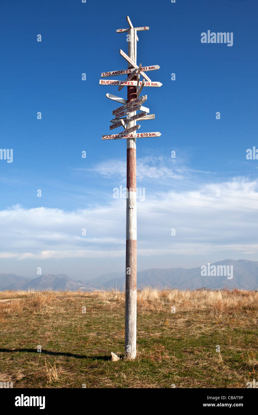 World destination sign hi-res stock photography and images - Alamy