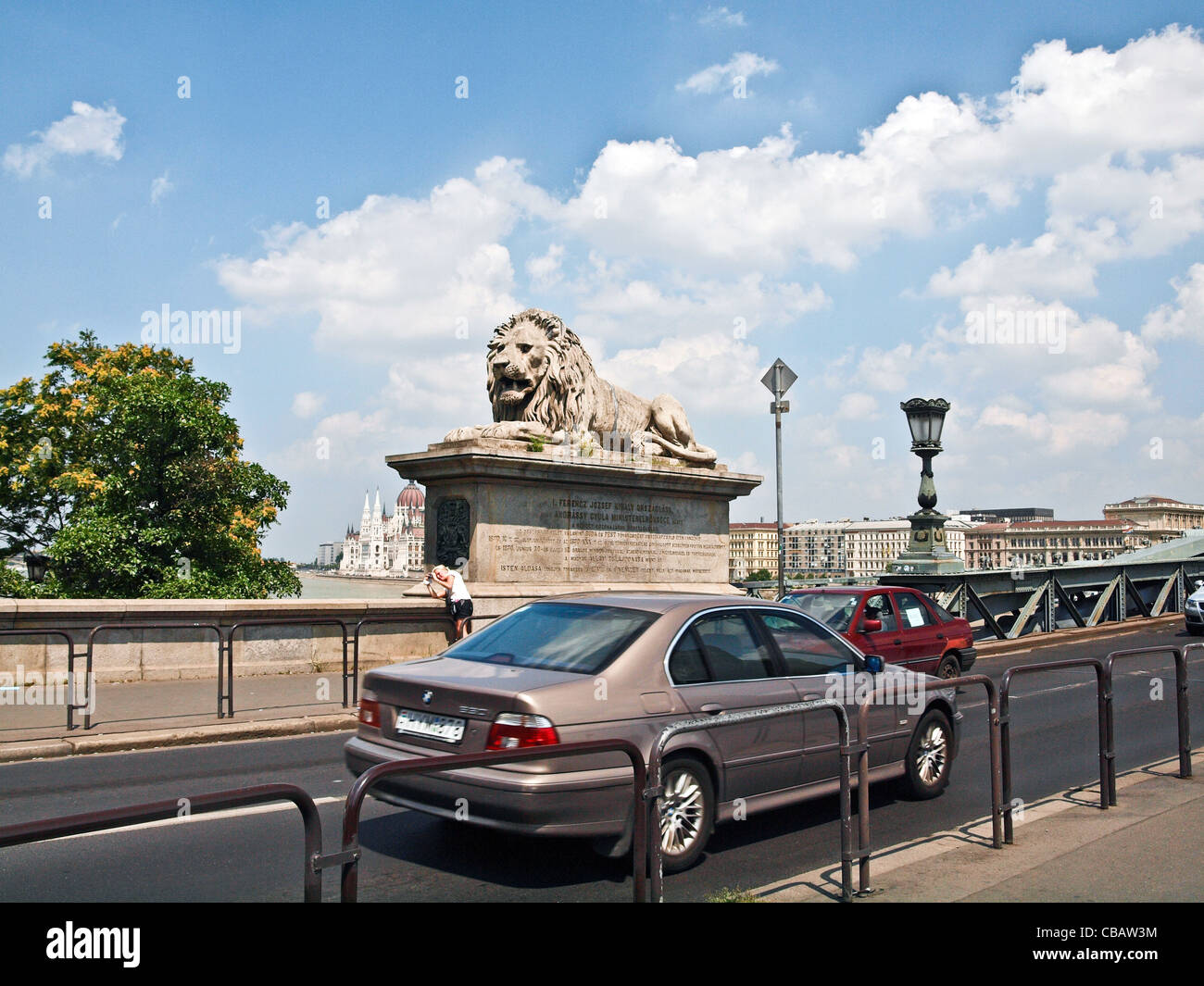 Széchenyi Lánchíd or the Chain Bridge, Budapest, Hungary Stock Photo ...