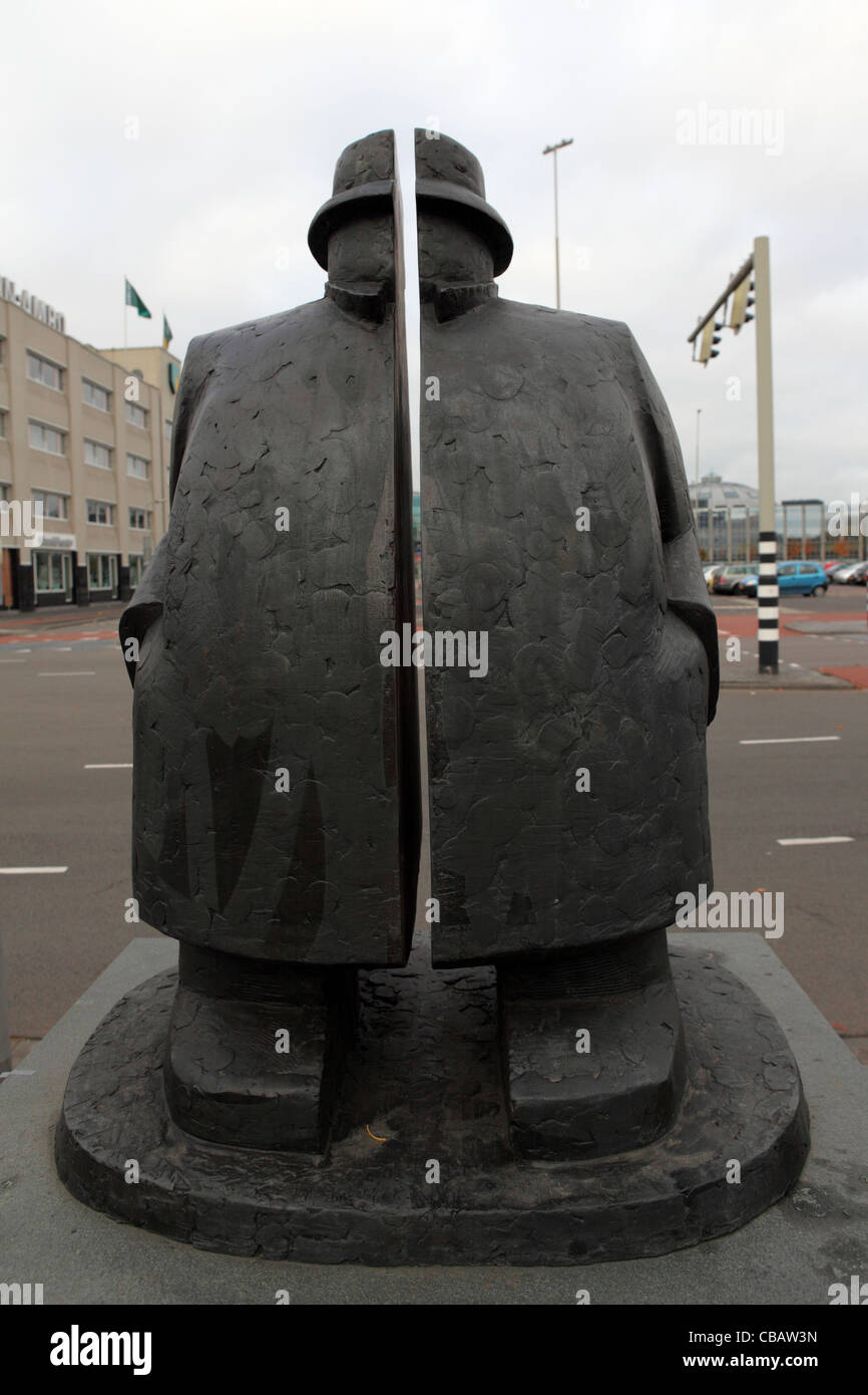 Statue in the shape of a split human in Breda, the Netherlands Stock ...
