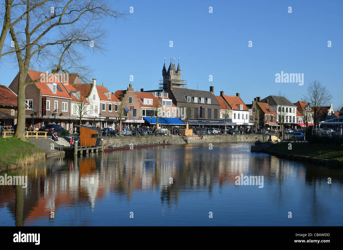 The popular Dutch border town of Sluis in Zeeland, Netherlands Stock ...