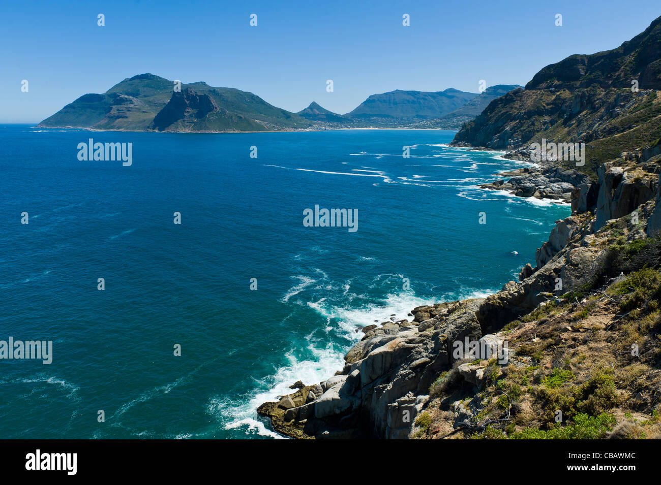 Hout Bay panoramic view from Chapman's Peak Drive Western Cape South ...