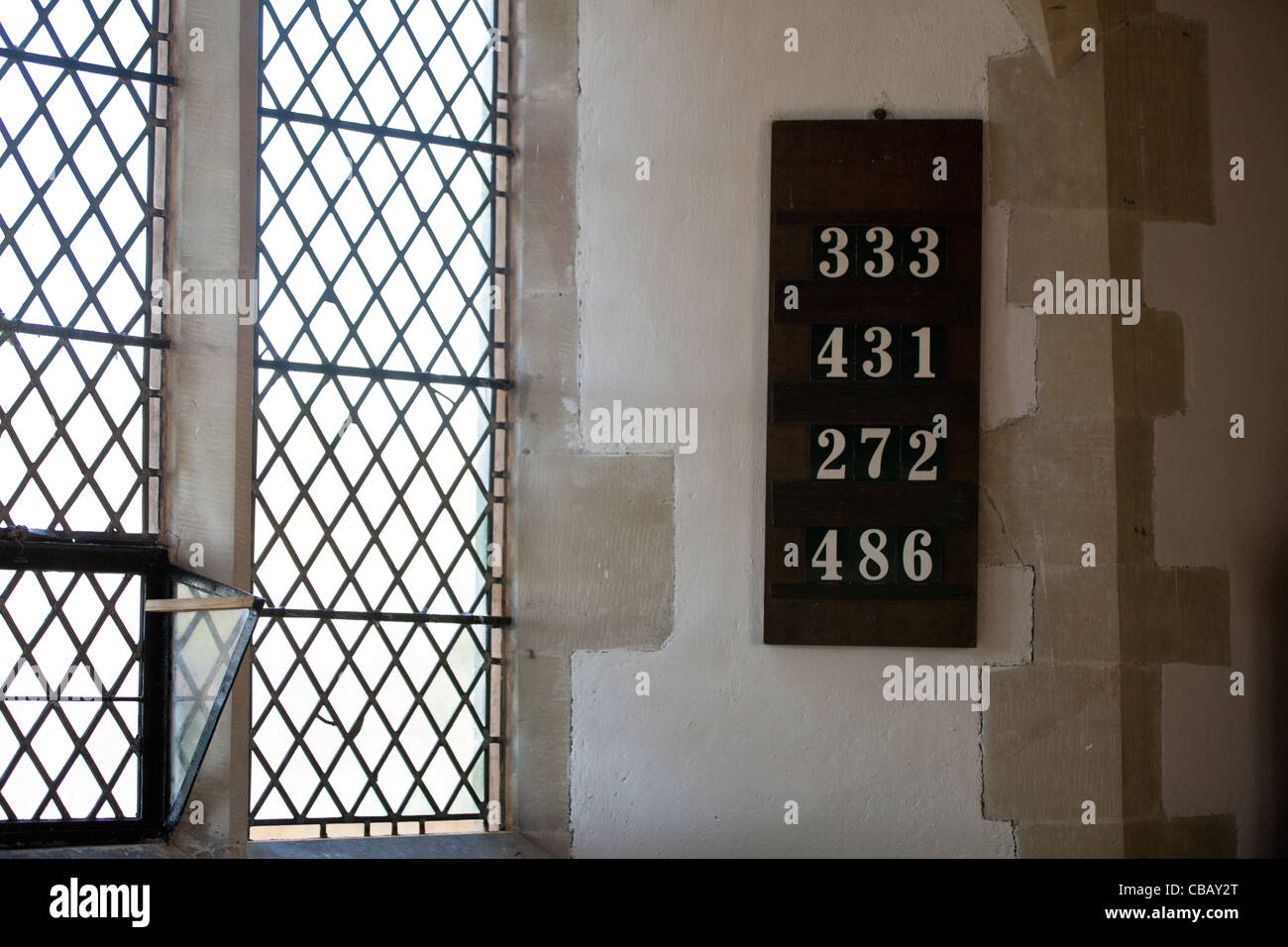 Hymn board numbers church hi-res stock photography and images - Alamy