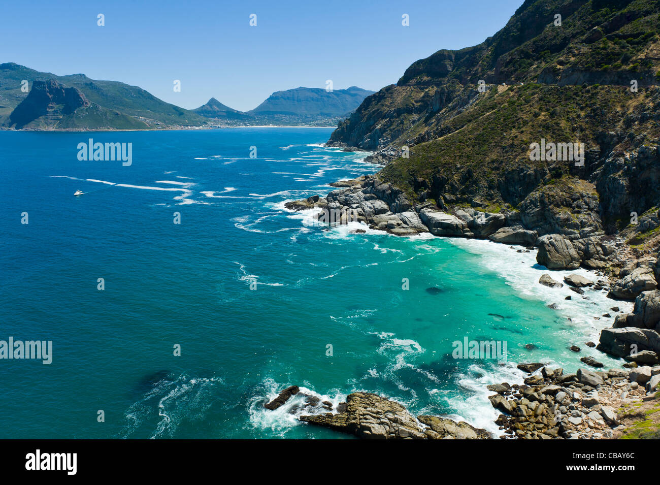 Hout Bay panoramic view from Chapman's Peak Drive Western Cape South ...