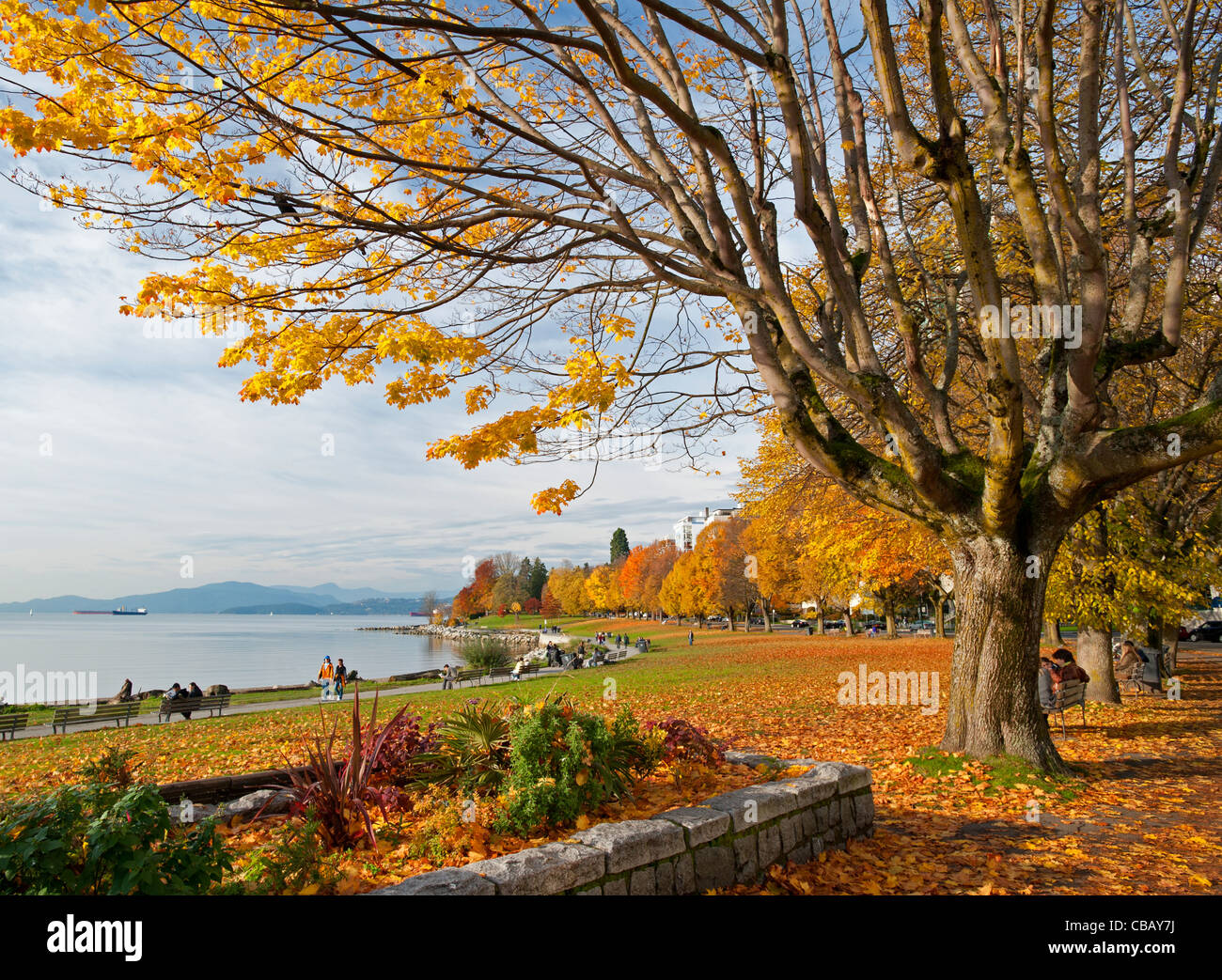 Sea and the beach at the fall Stock Photo - Alamy