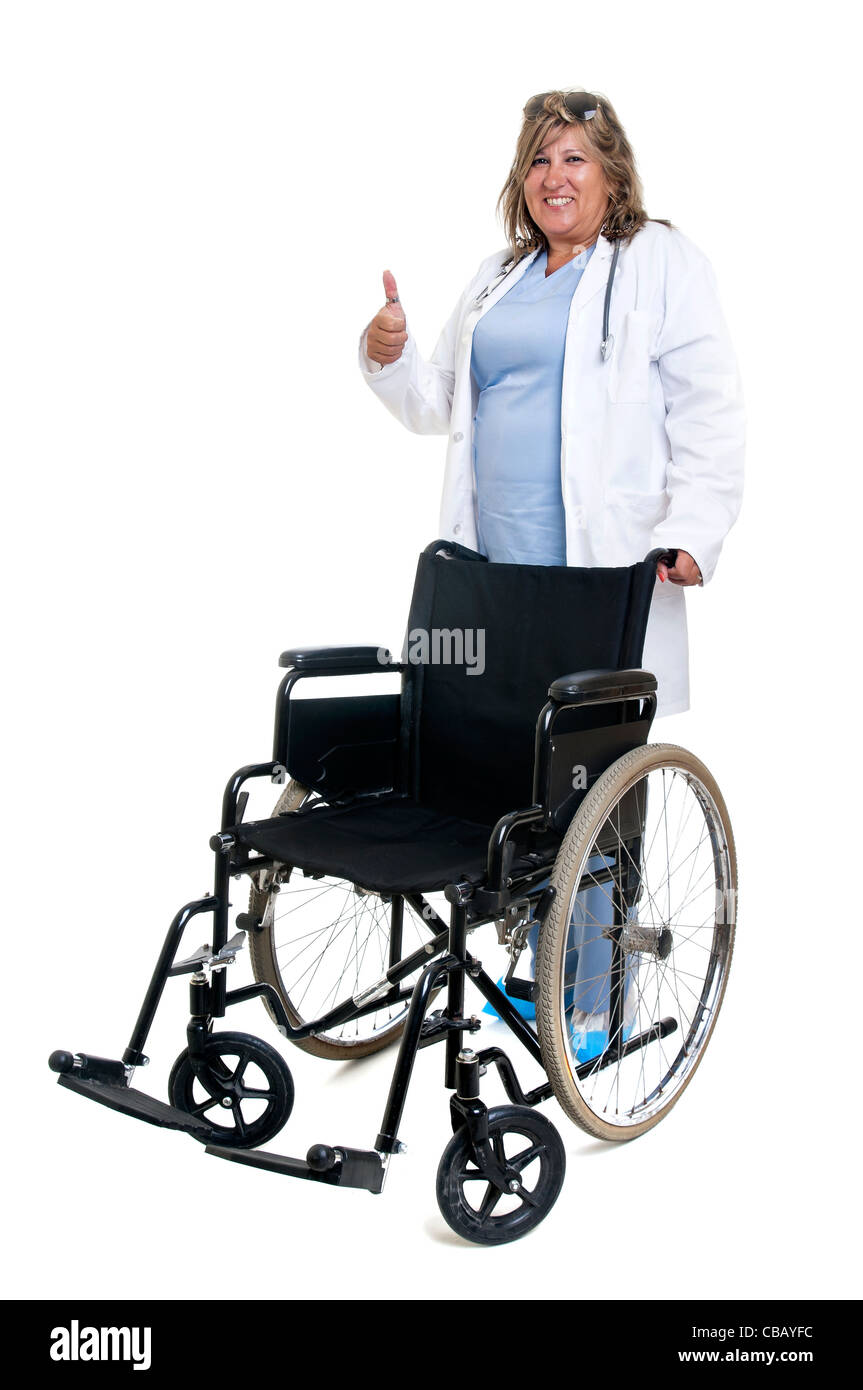 Woman in wheelchair doctor Cut Out Stock Images & Pictures - Alamy