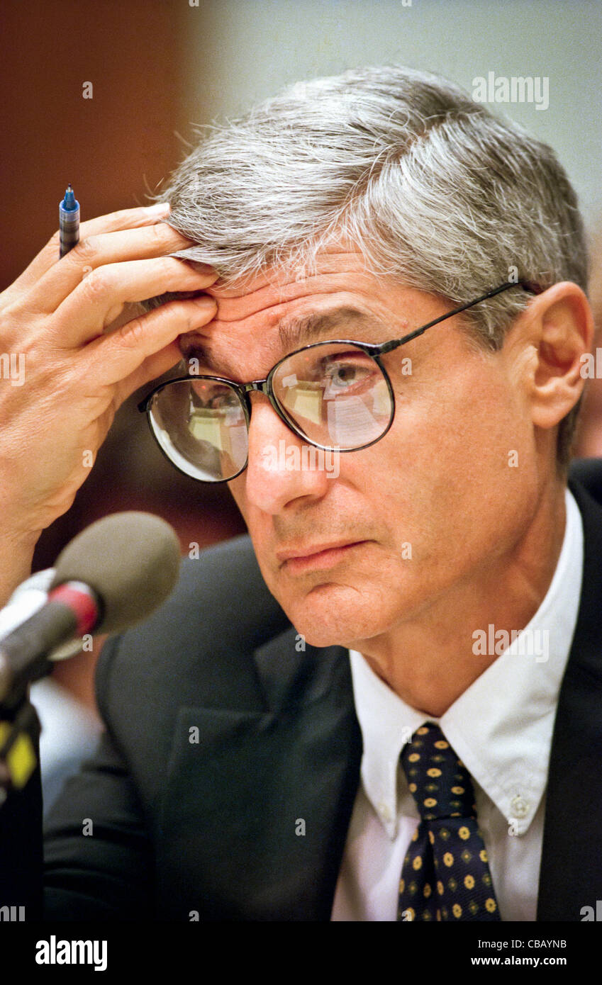 Treasury Secretary Robert Rubin during testimony in the House Banking ...