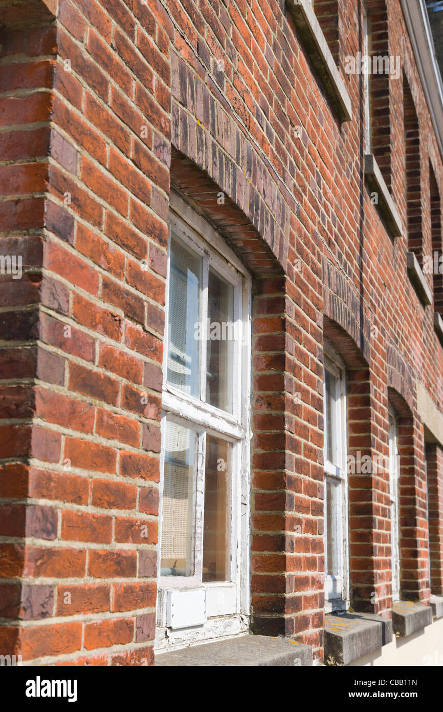 Windows of brick house Stock Photo - Alamy
