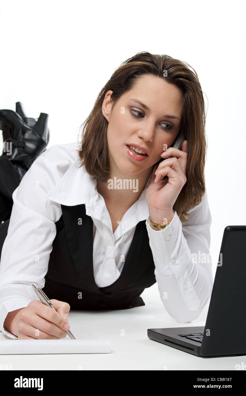 business girl at work Stock Photo - Alamy