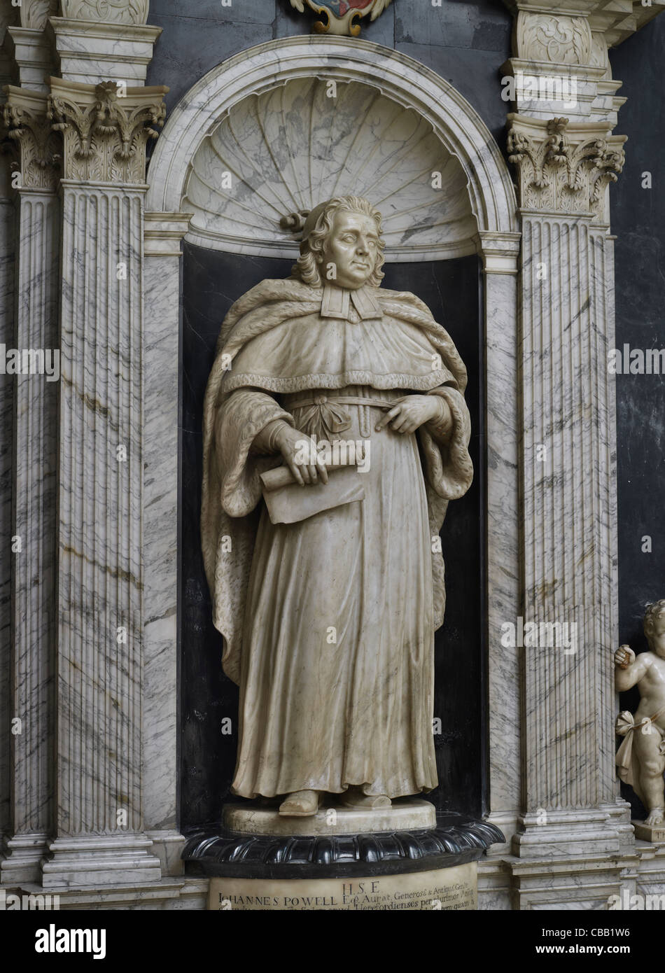 Gloucester Cathedral, Judge John Powell memorial Stock Photo - Alamy