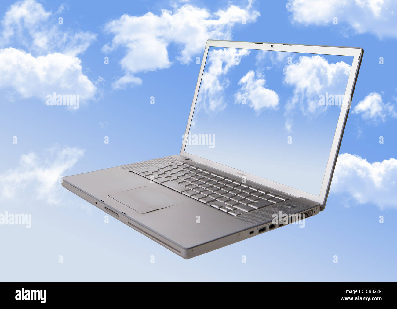 Clouds and laptop Stock Photo - Alamy
