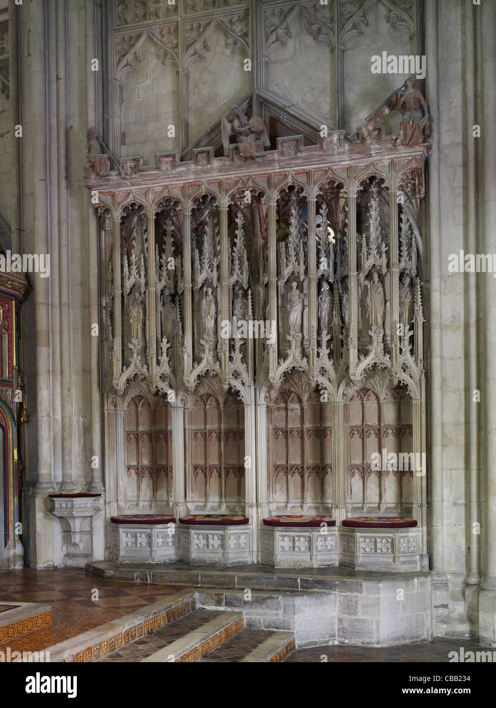 Gloucester Cathedral, sedilia Stock Photo - Alamy