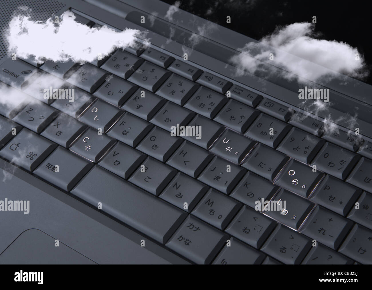 Clouds and computer keyboards Stock Photo - Alamy