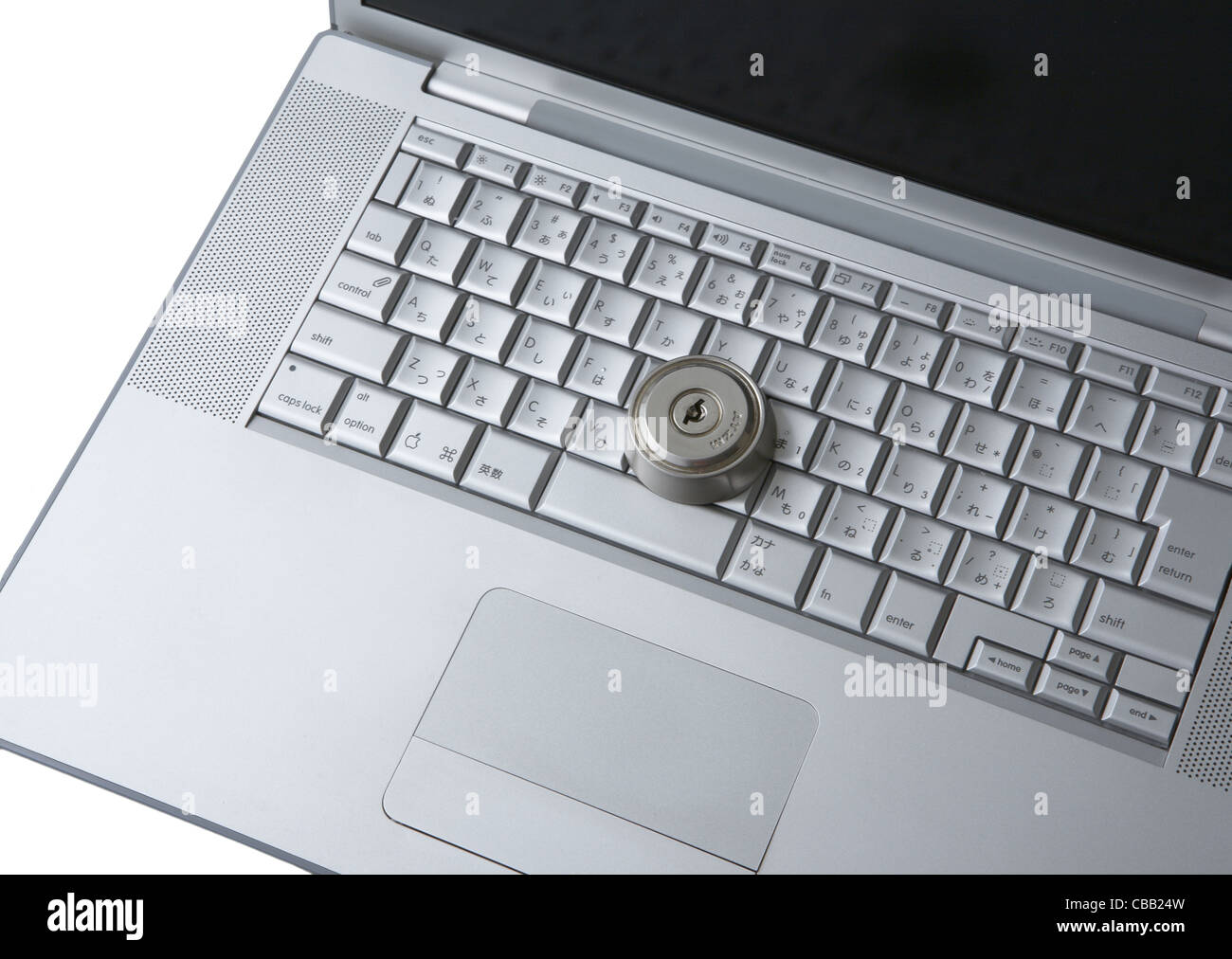 Computer keyboards with keyhole Stock Photo - Alamy