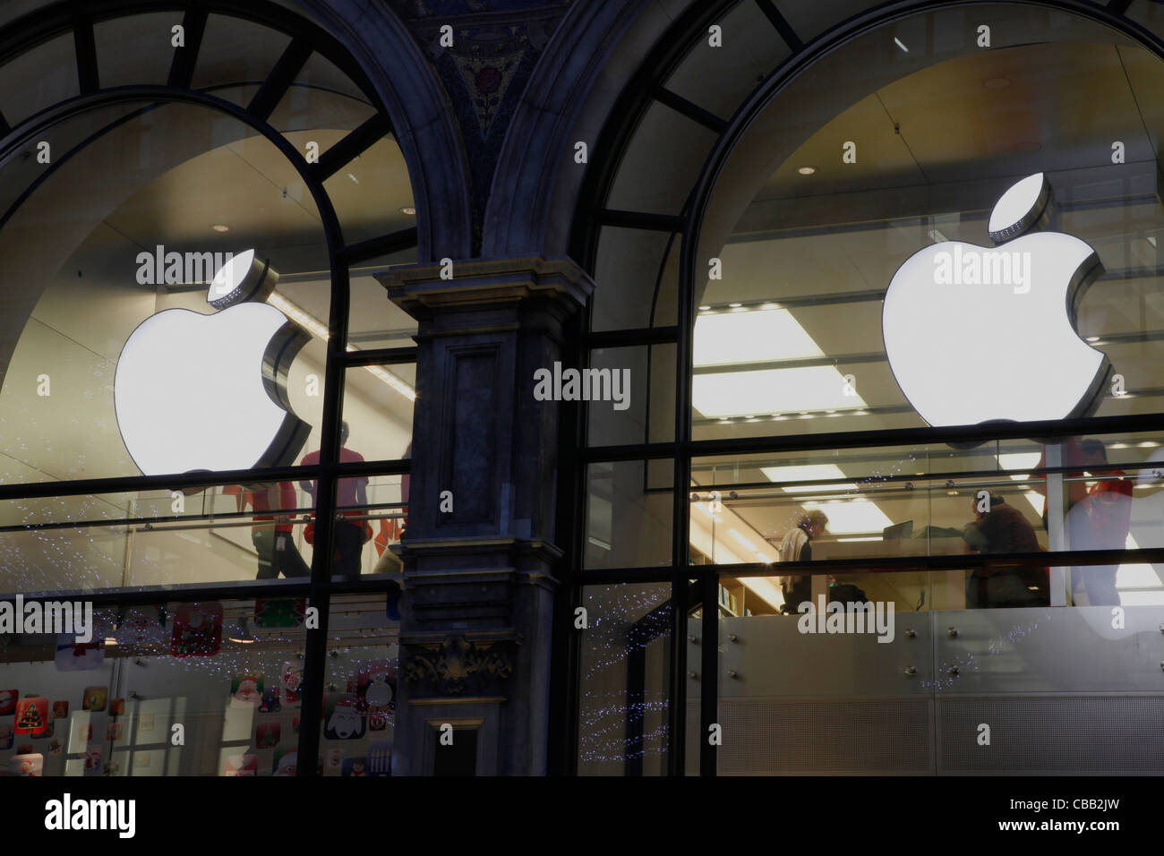 Interior of Apple store in Regent's St. London, UK Stock Photo - Alamy